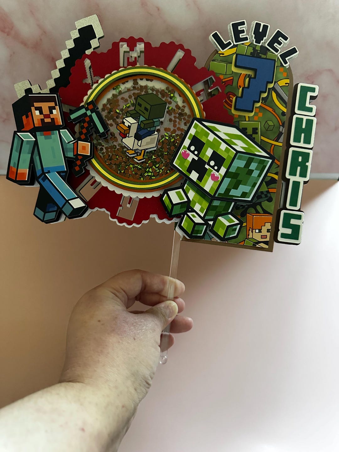 Gamer 3D Shaker Cake Topper - Etsy