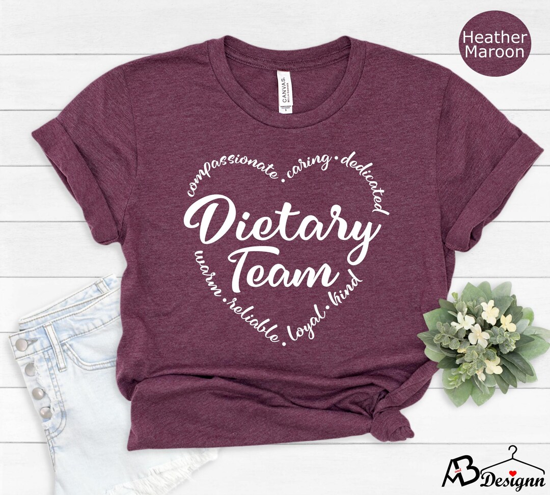 Dietary Team Shirt, Dietician Shirt, Dietary Worker Gift, Nutritionist ...