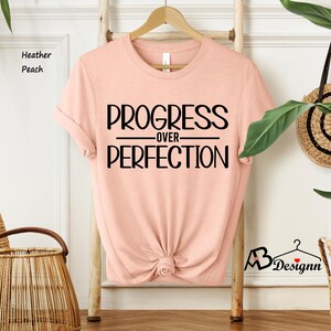Progress Over Perfection Shirt, Teacher Shirts, Inspirational Shirt ...