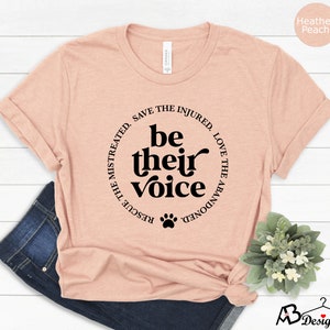 Animal Rescue Shirt,be Their Voice,dog Rescue Shirt,dog Lover Gift ...