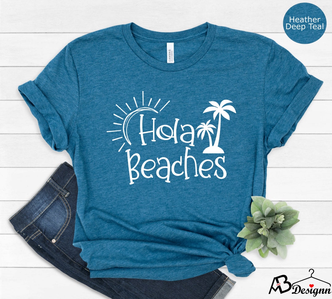 Hola Beaches Cute Beach Shirts for Women, Girls Trip Shirt, Cruise ...