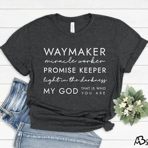 Waymaker Shirt, Faith Shirt, Jesus Shirt, Christian Shirt, Bible Verse ...