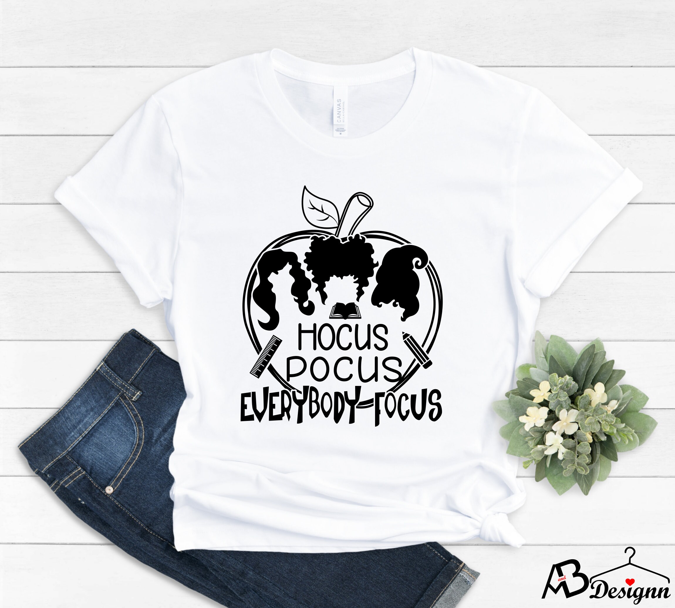 Hocus Pocus Everybody Focus Shirt, Halloween Teacher,hocus Pocus Shirt ...