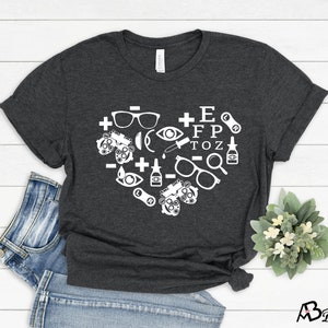 Optometry Shirt, Optometry Gifts, Optometry Heart Shirt, Optometry ...