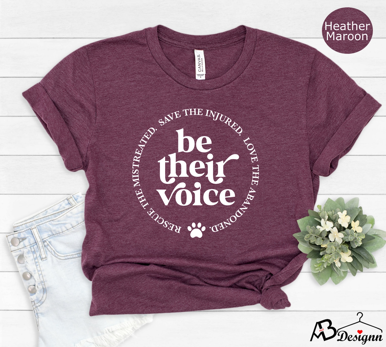 Animal Rescue Shirt,be Their Voice,dog Rescue Shirt,dog Lover Gift ...