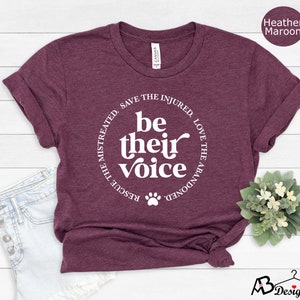 Animal Rescue Shirt,be Their Voice,dog Rescue Shirt,dog Lover Gift ...