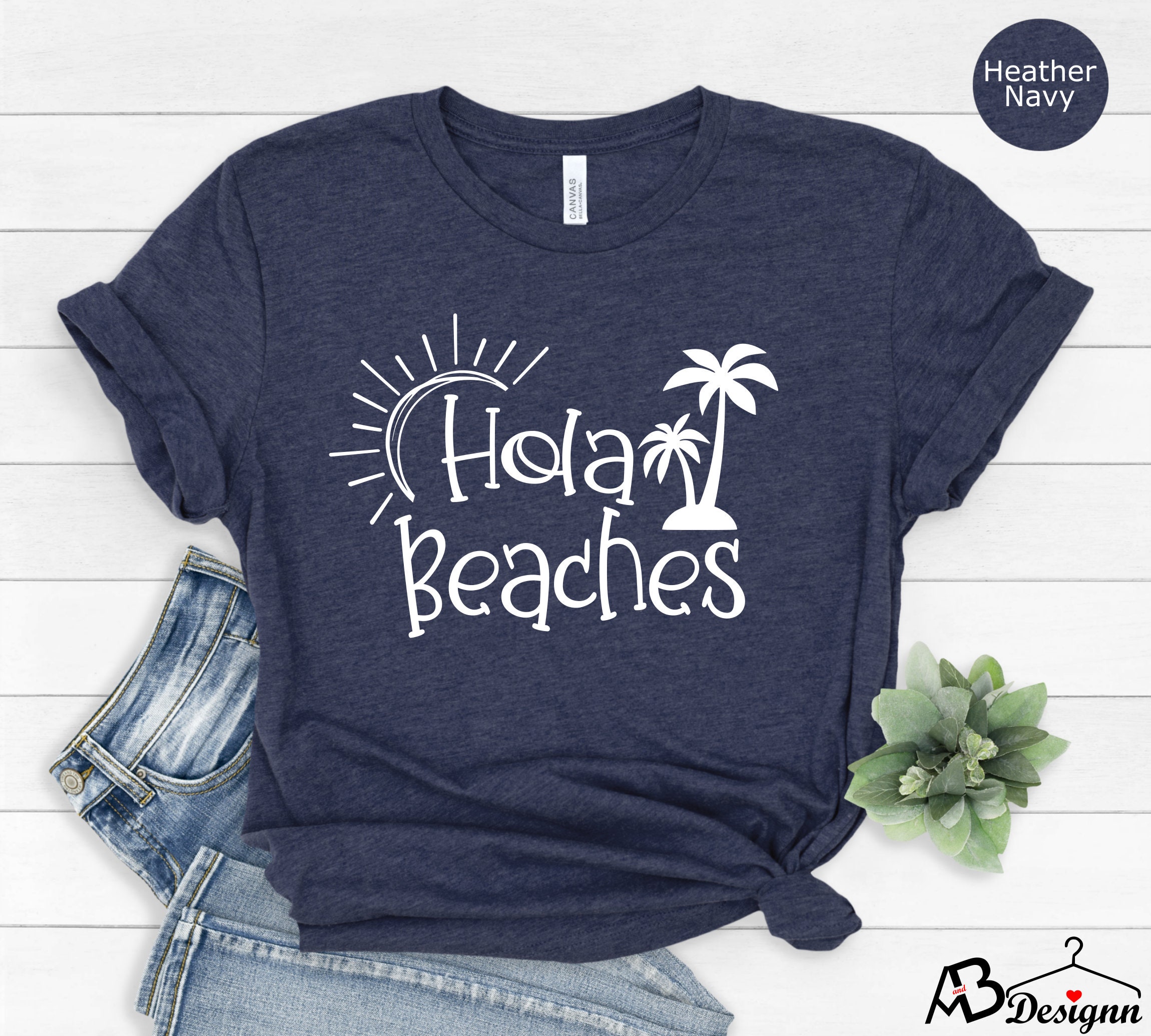 Hola Beaches Cute Beach Shirts for Women, Girls Trip Shirt, Cruise ...