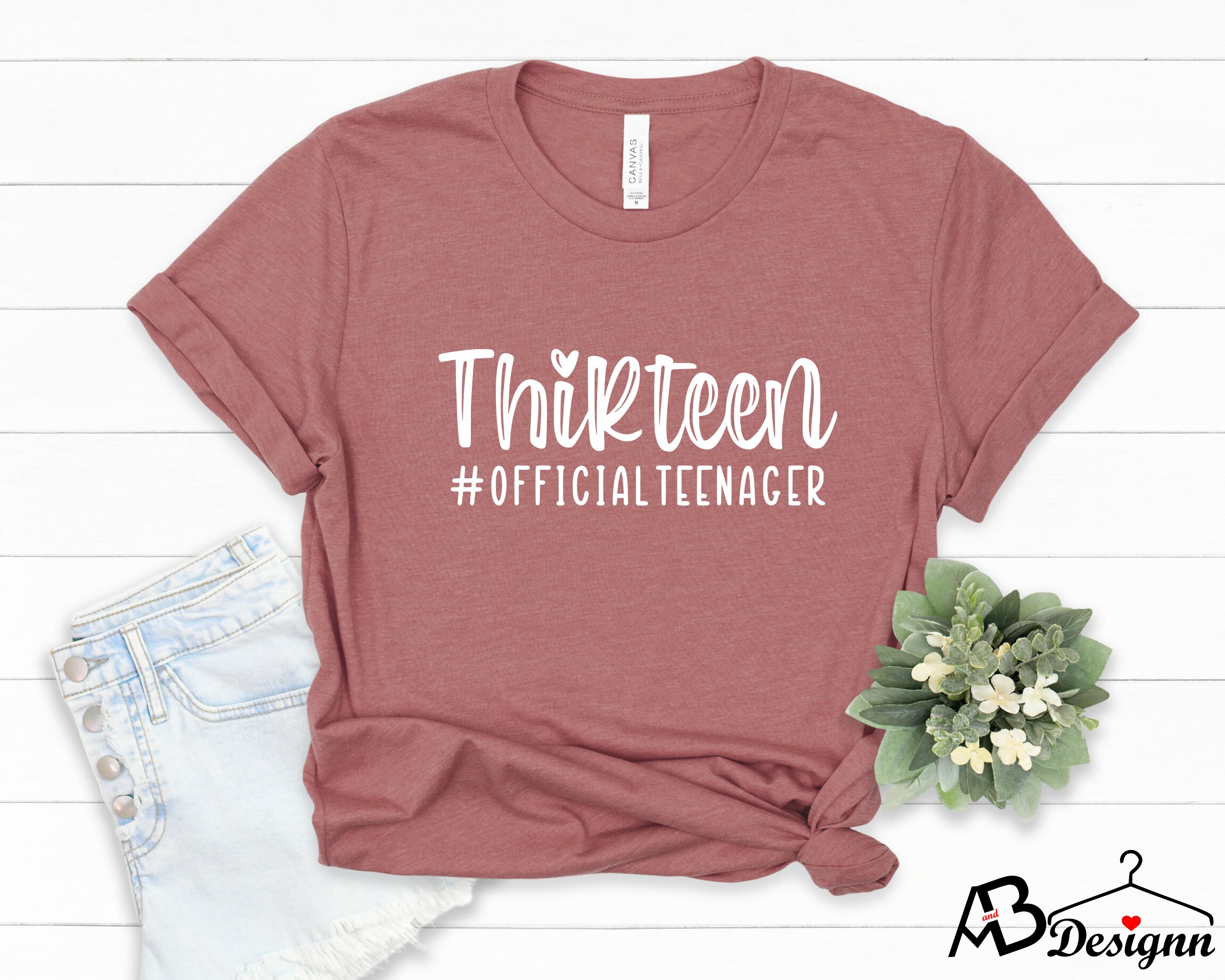 Thirteen Official Teenager Shirt, 13th Birthday Shirt, Hello Thirteen ...