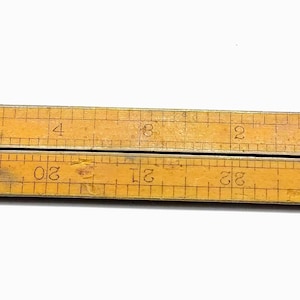 Stanley 10 No62 Vintage Boxwood and Brass Folding Ruler - Etsy