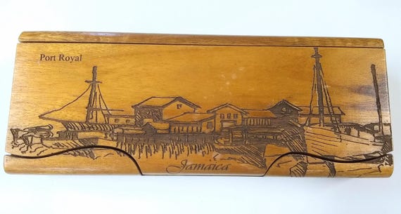 Jamaican Port Royal Keepsake Wood Box - Gem
