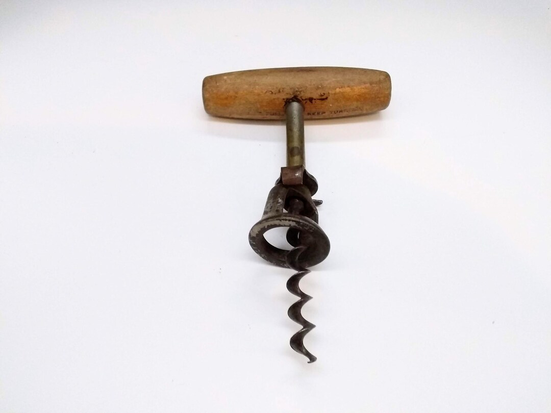 Wooden Handle Corkscrew Signed "williamsons" - Etsy