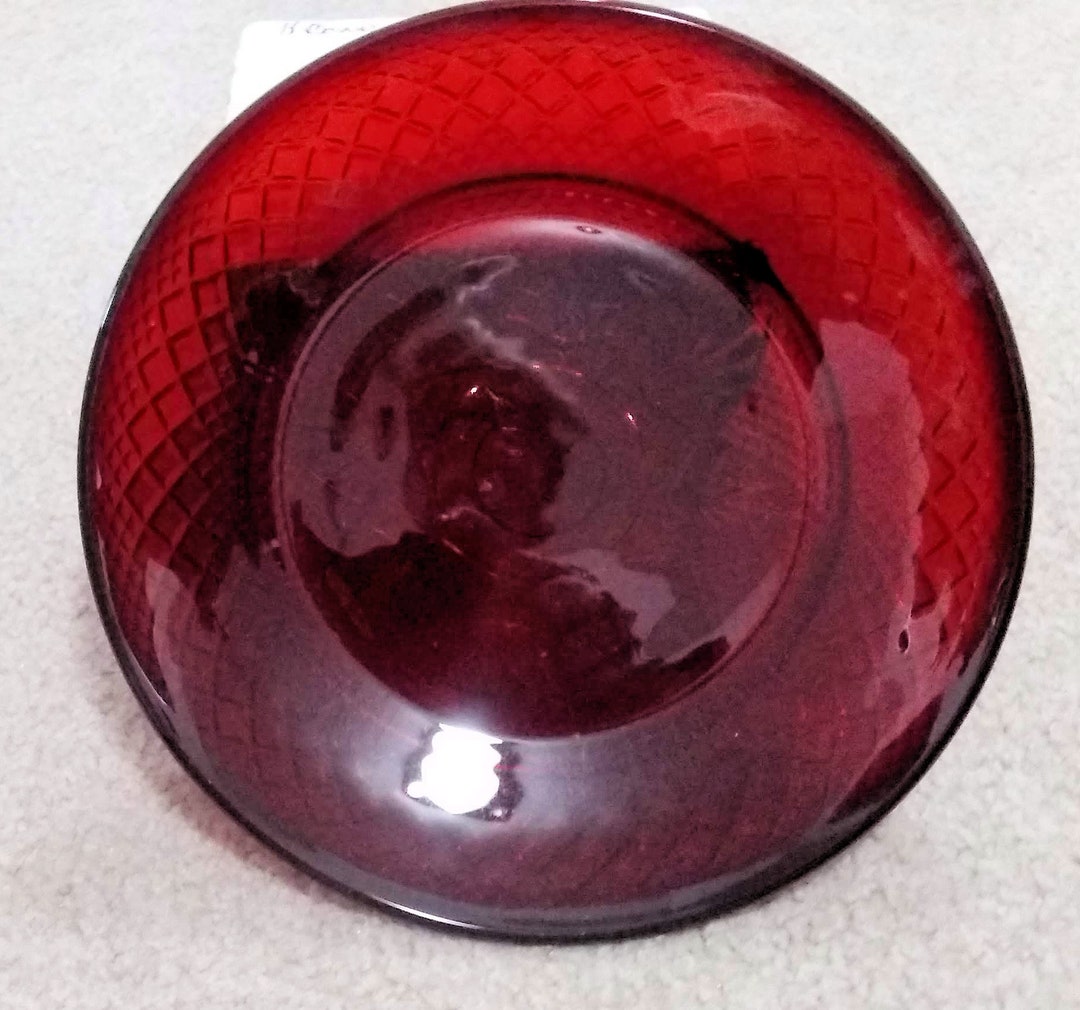 Luminarc-durand RUBY RED 8" Dessert Plate - Etsy