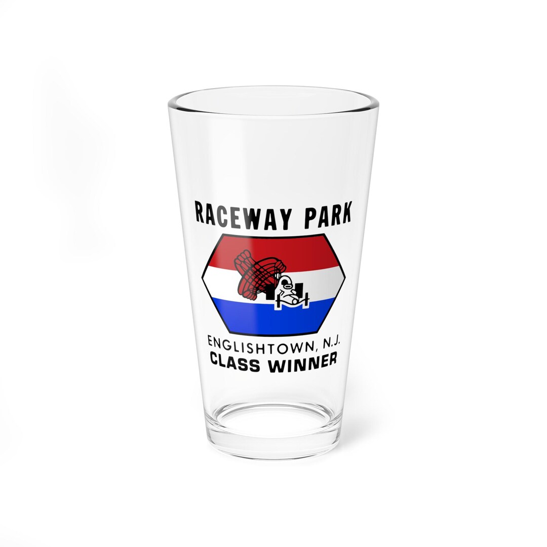 Raceway Park "class Winner" Glass 16oz. - Etsy