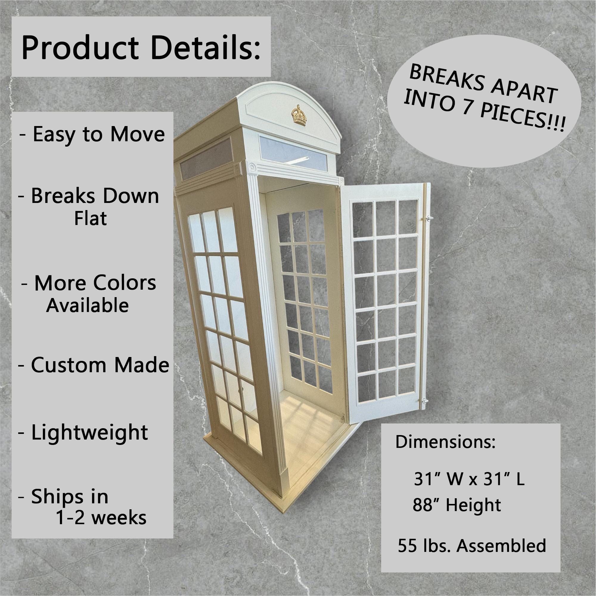 London Phonebooth Event Display, Mobile Party Prop - Etsy