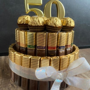 Süßigkeitentorte Geschenktorte Merci Rocher Geburtstag Geburtstagstorte ...