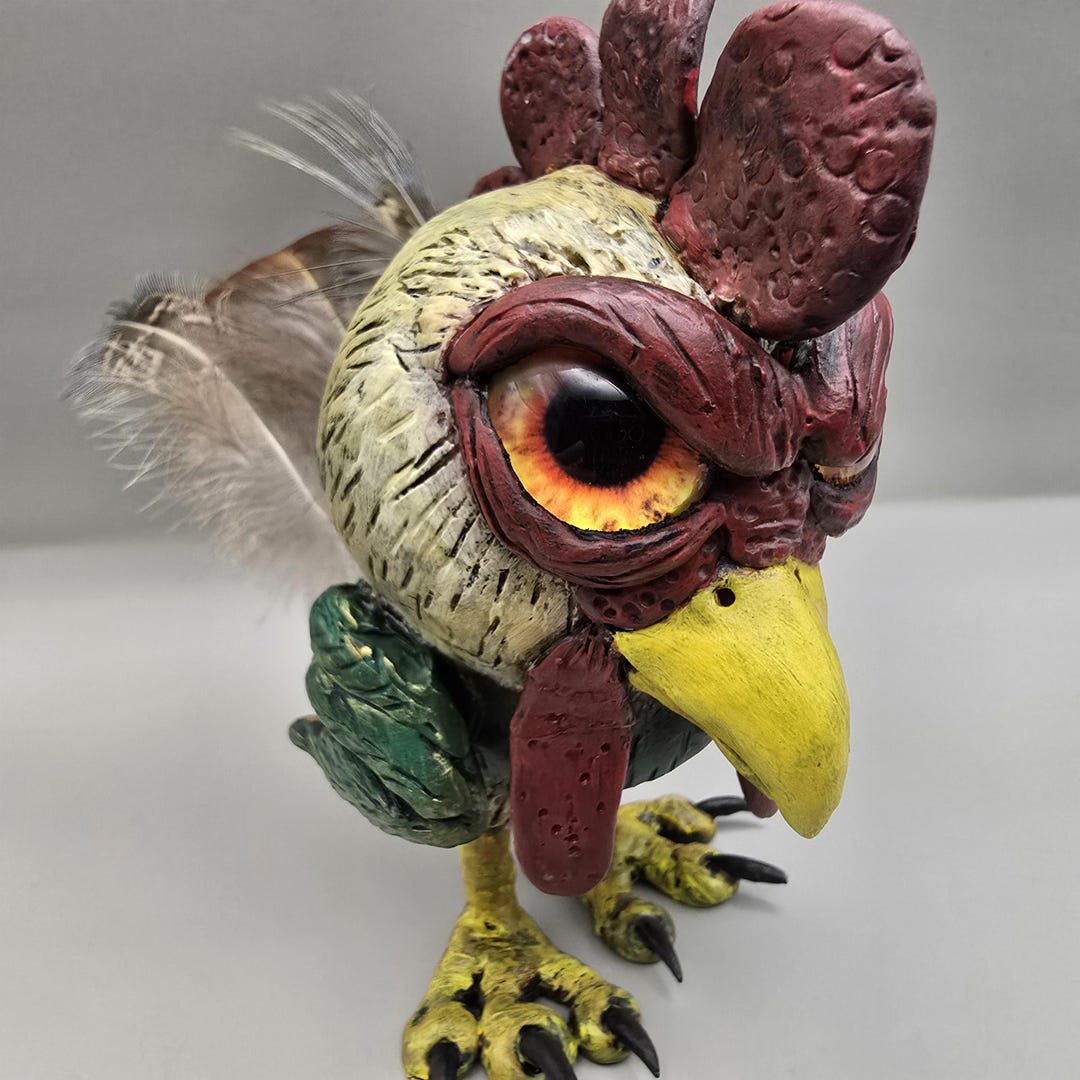 Rooster - "duke Dawnchaser" Angry Chicken - Etsy