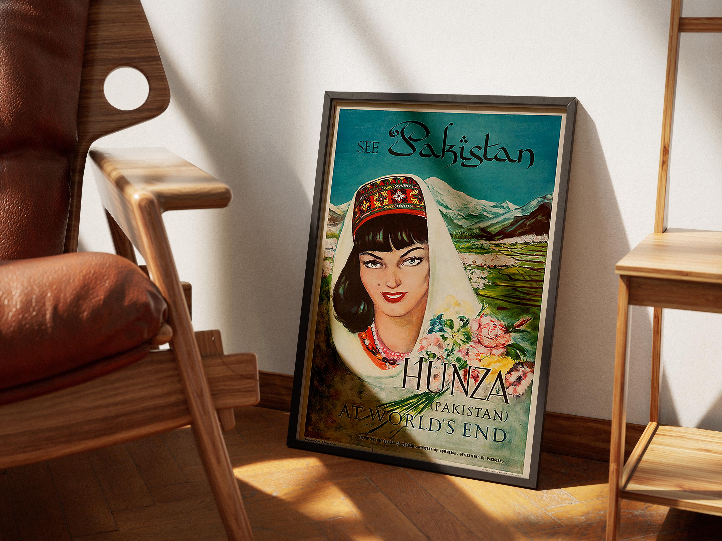 Vintage Hunza Valley Poster | Pakistan Poster | Travel Poster ...