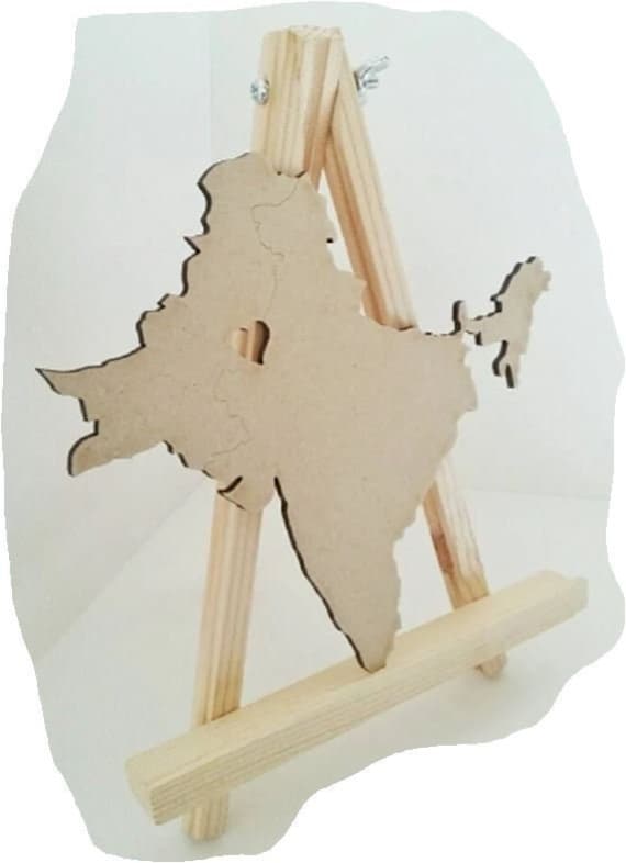 Pakistan India Wood Map Customize Hand Paint Wood Map Eid | Etsy