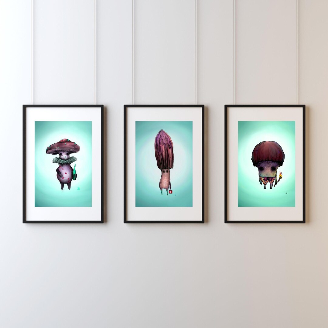 Mushroom Spirit Guardian, Printable Art Decor Pack, Whimsical Forest ...
