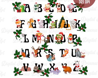 Alphabet Animals PNG Digital File for Sublimation or Cutting Machines ...