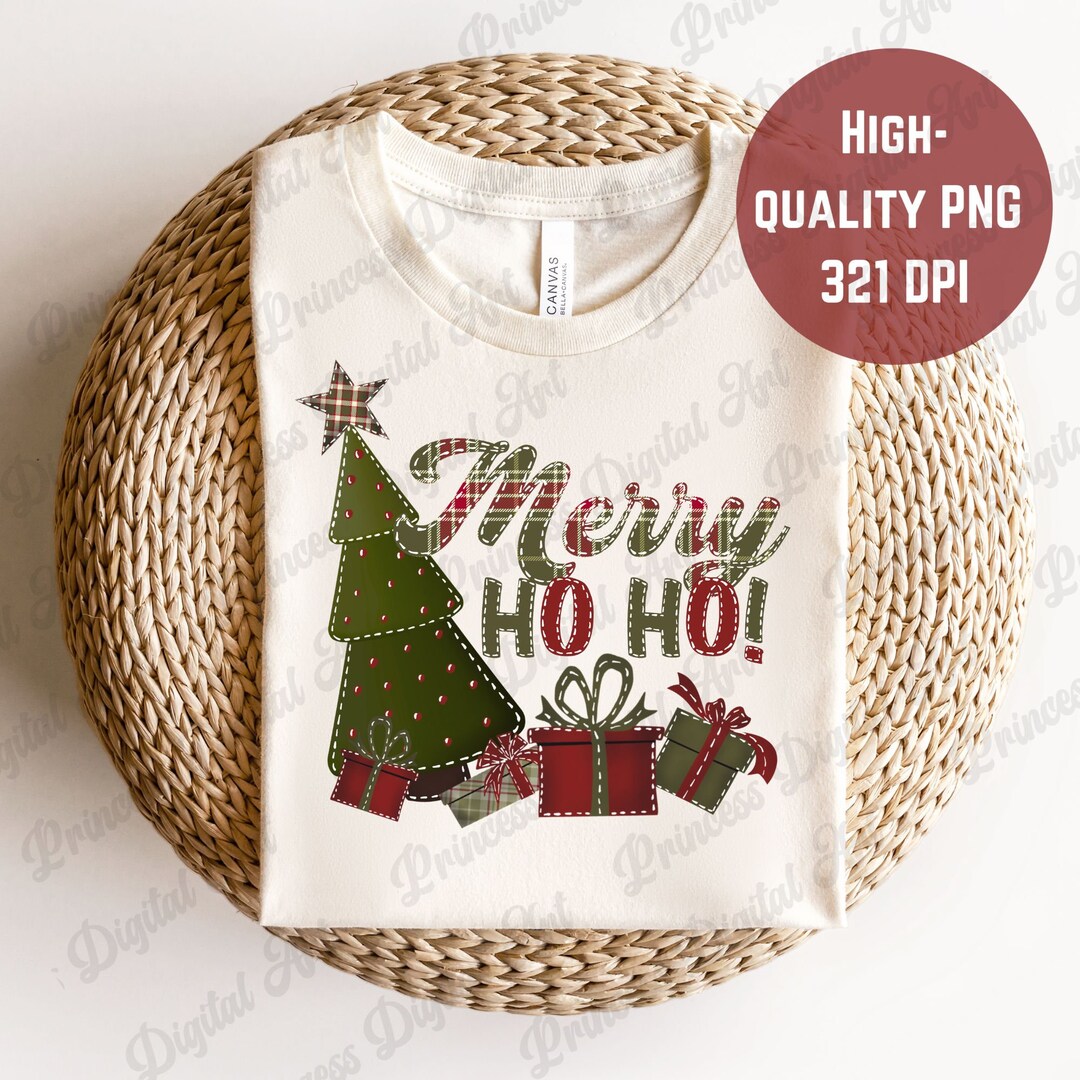 Merry Ho Ho Christmas PNG Instant Digital Download for POD - Etsy