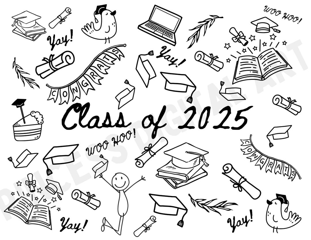 Class of 2025 SVG, PNG Bundle, Cute and Fun Grad Gift - Use on T-shirt ...