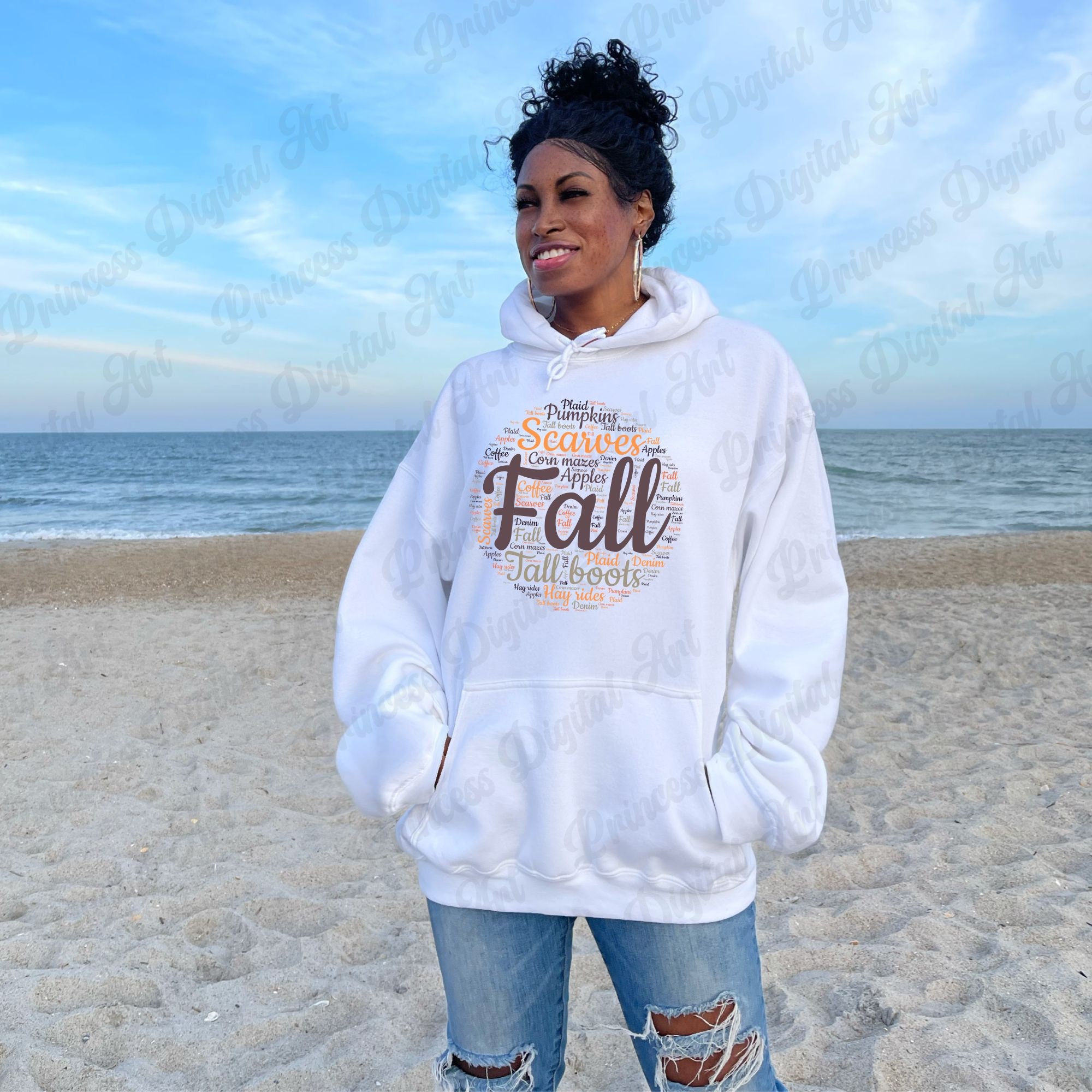 Fall Word Cloud PNG Instant Digital Download File | Cozy Autumn ...