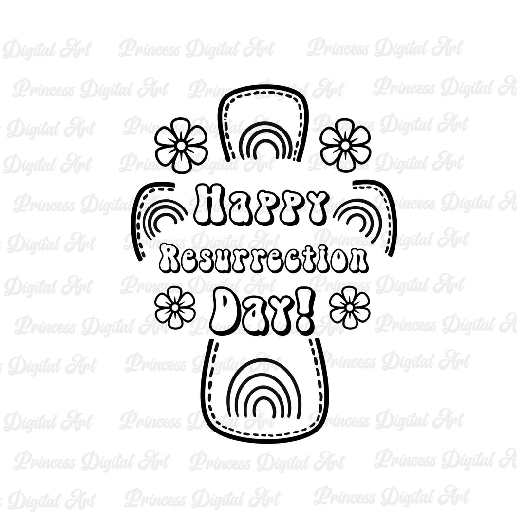 Feliz día de la resurrección / SVG y PNG Archivos de descarga digital ...