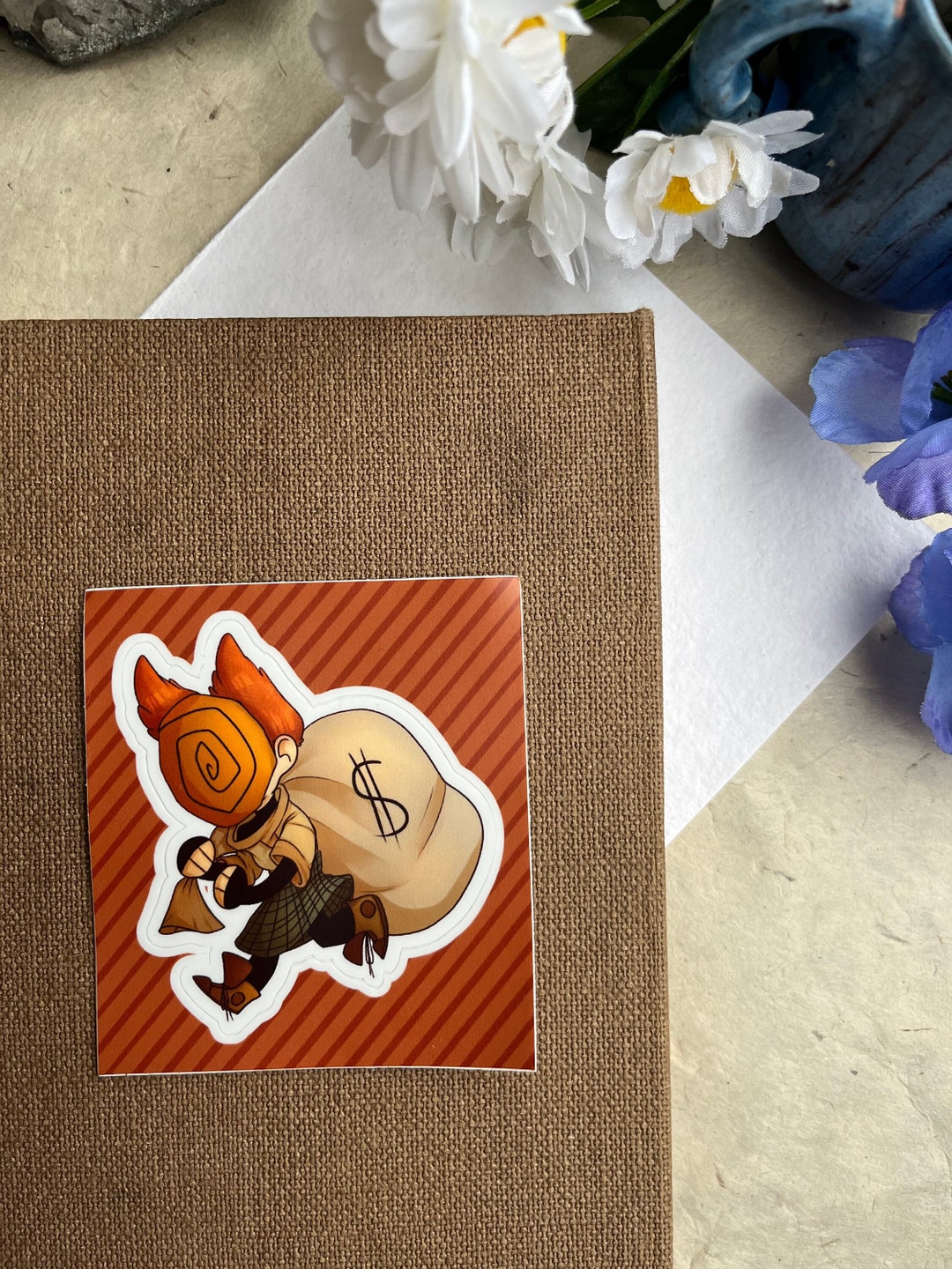 Orange Bandit Sticker | Fun 3"x3" Waterproof Ginger Thief - Etsy