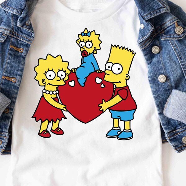 Simpsons Silhouette Tshirt - Etsy