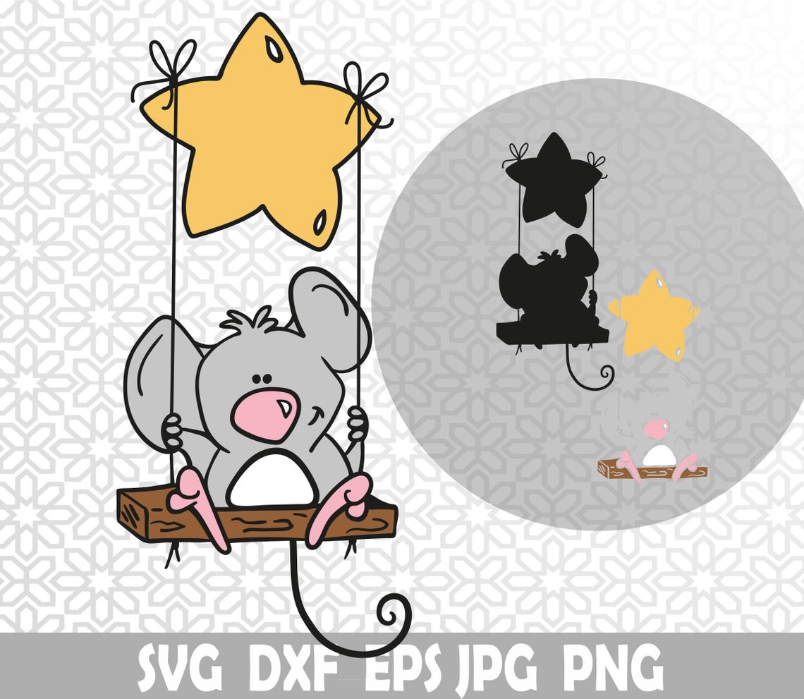 Cartoon Svg Little Mouse Kids Svg Cricut Svg Clipart - Etsy