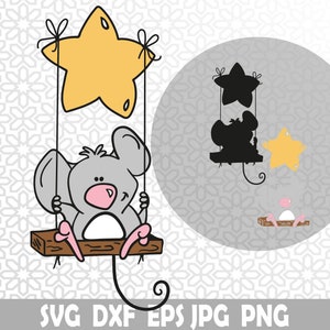 Cartoon Svg Little Mouse Kids Svg Cricut Svg Clipart - Etsy