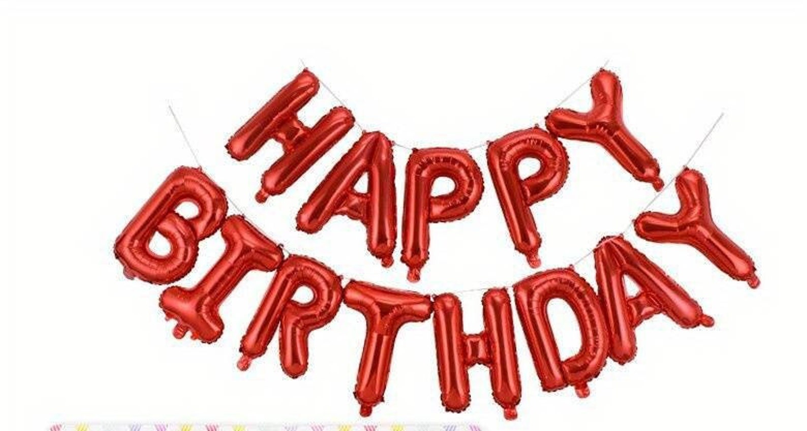 Happy Birthday Balloon Letter Banner Birthday Balloon Decorations for ...