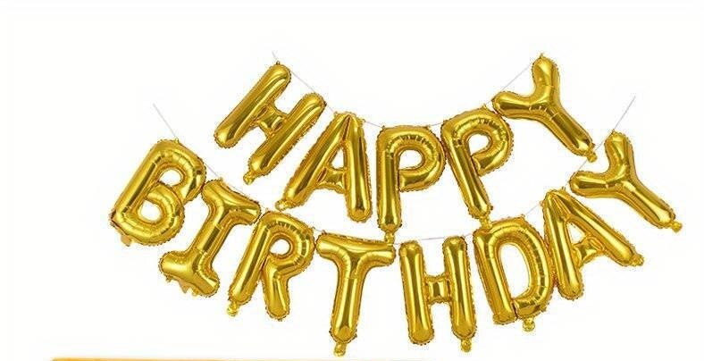 Happy Birthday Balloon Letter Banner Birthday Balloon Decorations for ...
