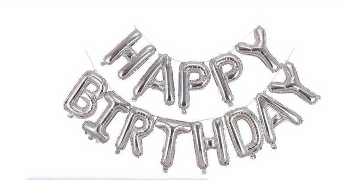 Happy Birthday Balloon Letter Banner Birthday Balloon Decorations for ...