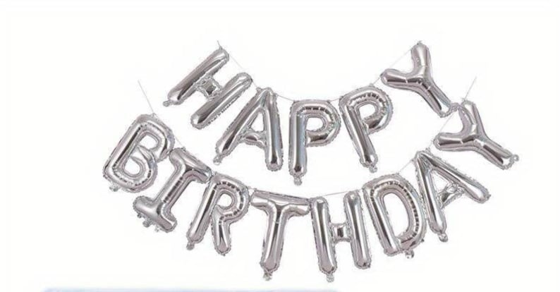 Happy Birthday Balloon Letter Banner Birthday Balloon Decorations for ...