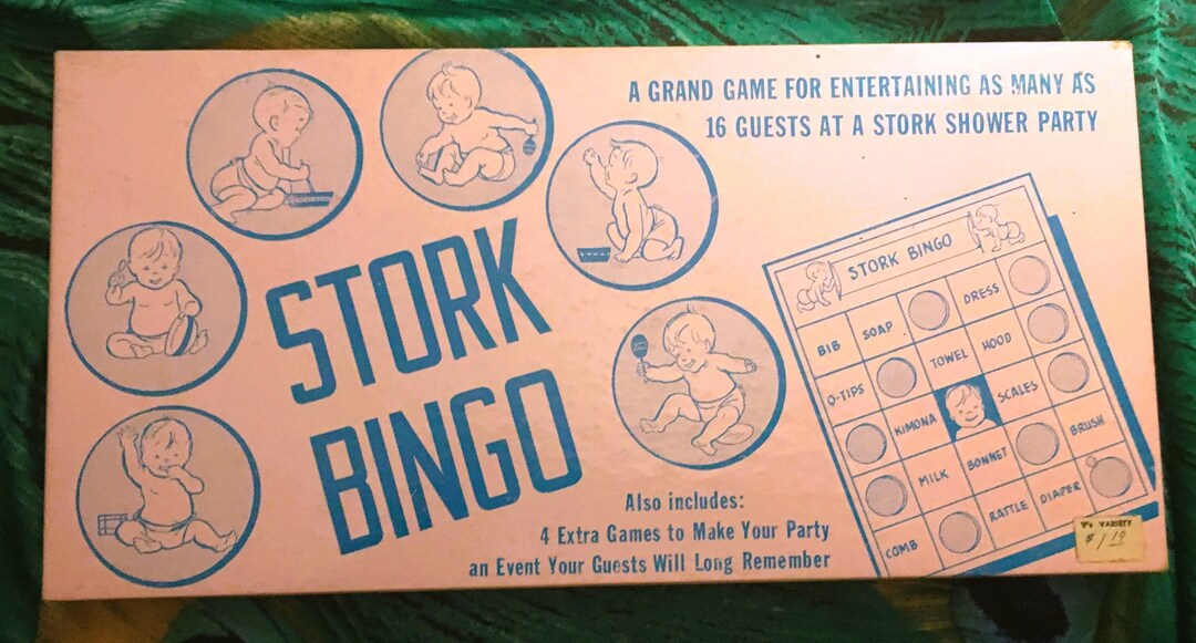 1957 stork Bingo Baby Shower Game - Etsy