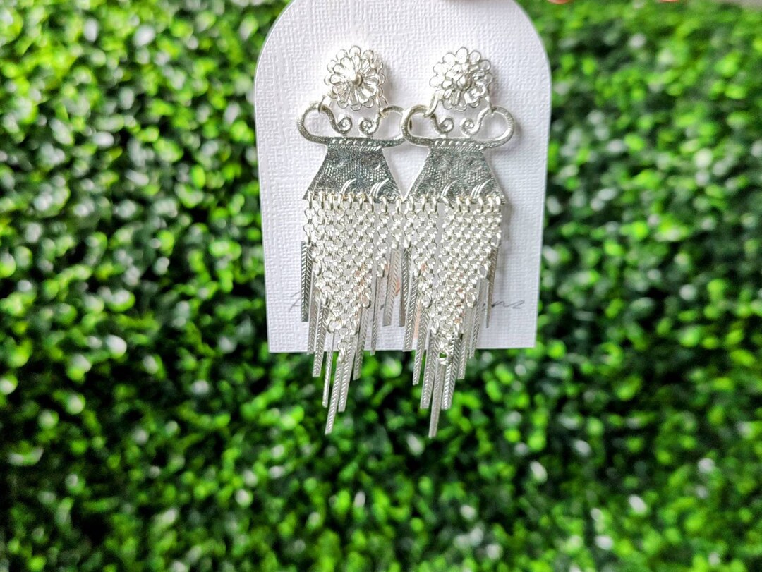 Hmong Soul Lock Silver #2 Tribal Earrings - Etsy