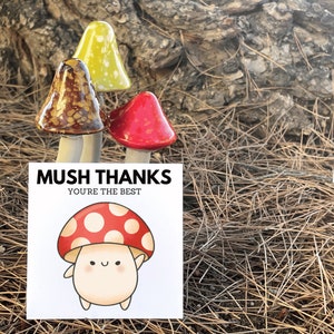 Mush Thanks Greeting Card, Thank You Card, Mushroom Card, Thank You ...