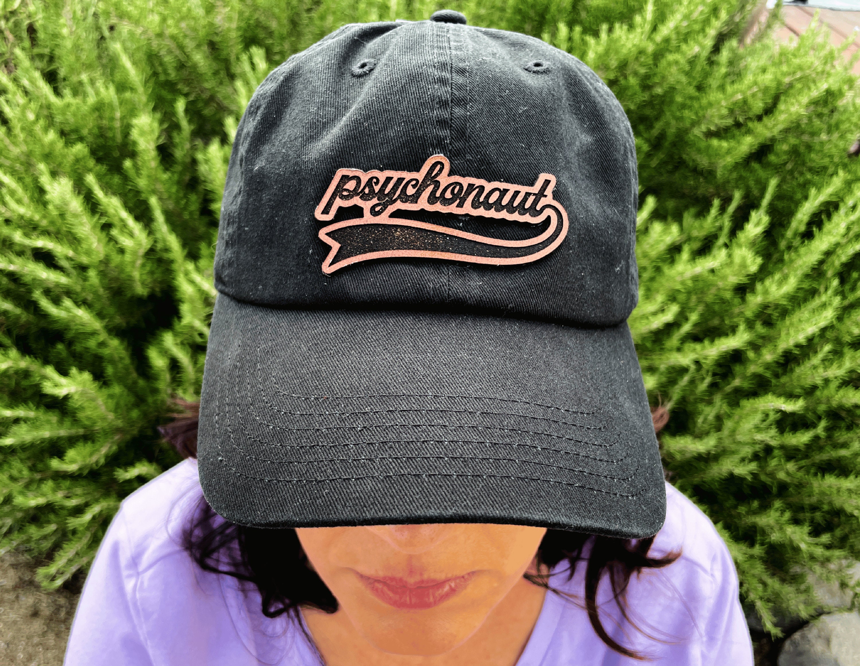 Psychonaut, Leather Patch Hat, Magic Mushroom Baseball Cap, Psychedelic ...