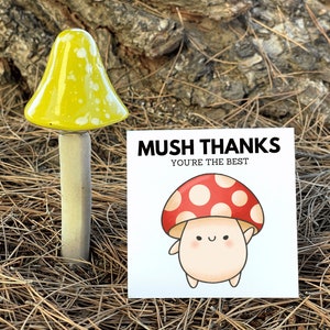 Mush Thanks Greeting Card, Thank You Card, Mushroom Card, Thank You ...