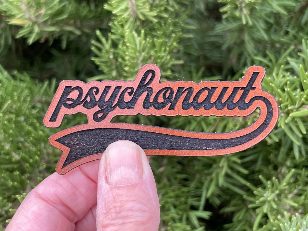 Psychonaut Leather Patch, Genuine Leather Mushroom Patch, Leather Patch ...