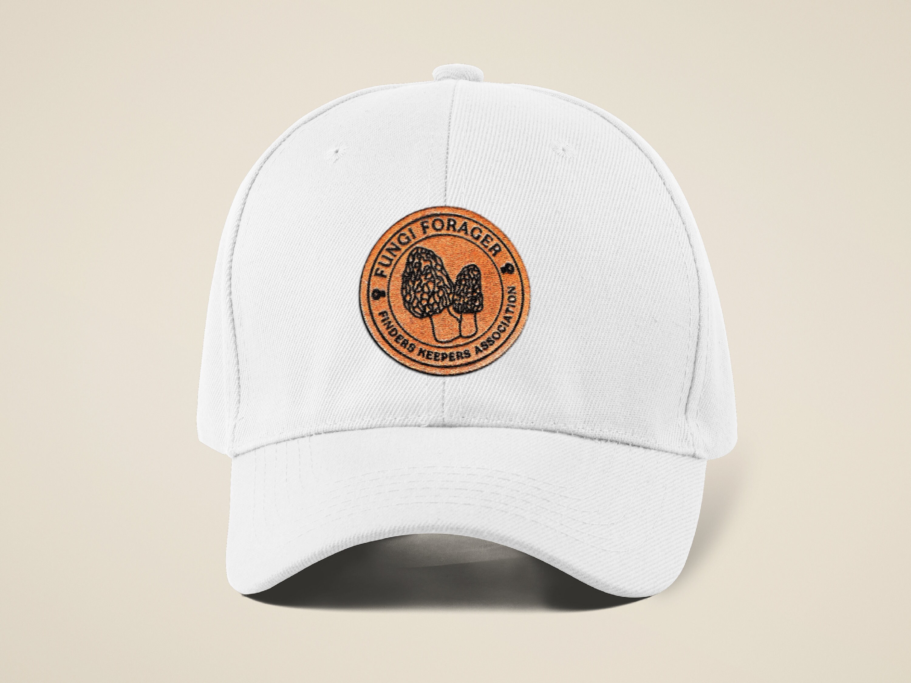 Fungi Forager Leather Patch Hat, Mushroom Hat, Mushroom Hunting Baseball Cap, Mycology ...