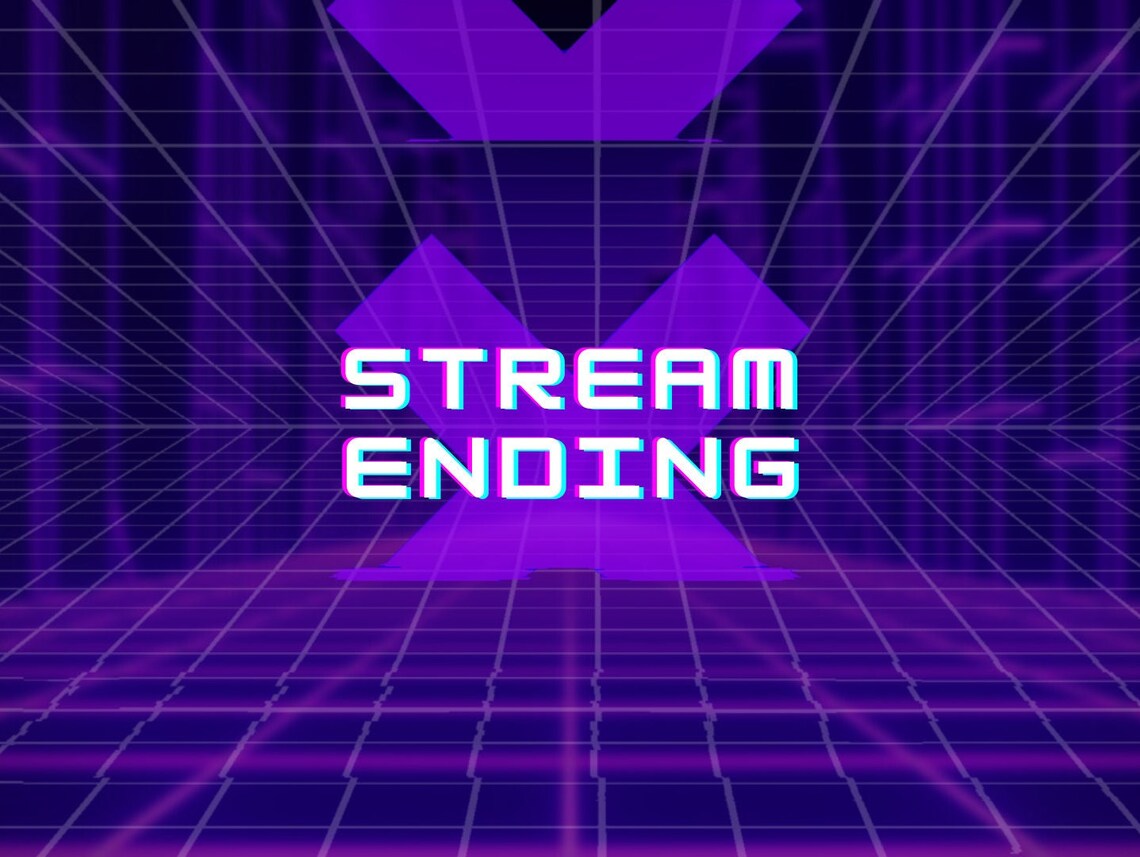 ANIMATED Twitch Screens Pack | Purple Night Cyberpunk Stream Starting ...