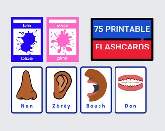 Haitian Creole Flashcards | Physical Flashcards | 3-in-1 Alphabet ...
