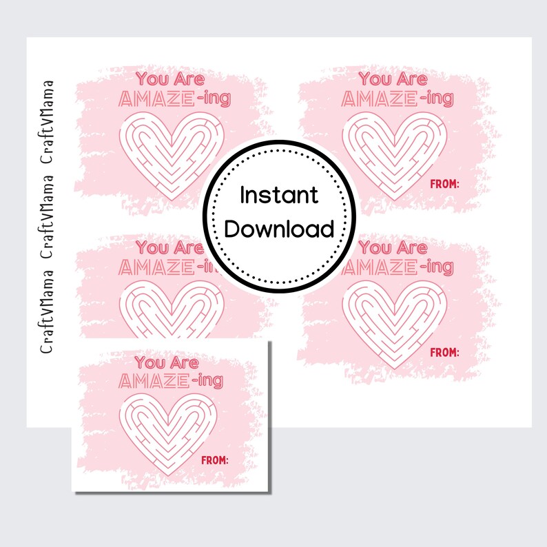 Valentine's Day Printable, You Are Amaze-ing, School Classroom Teacher ...