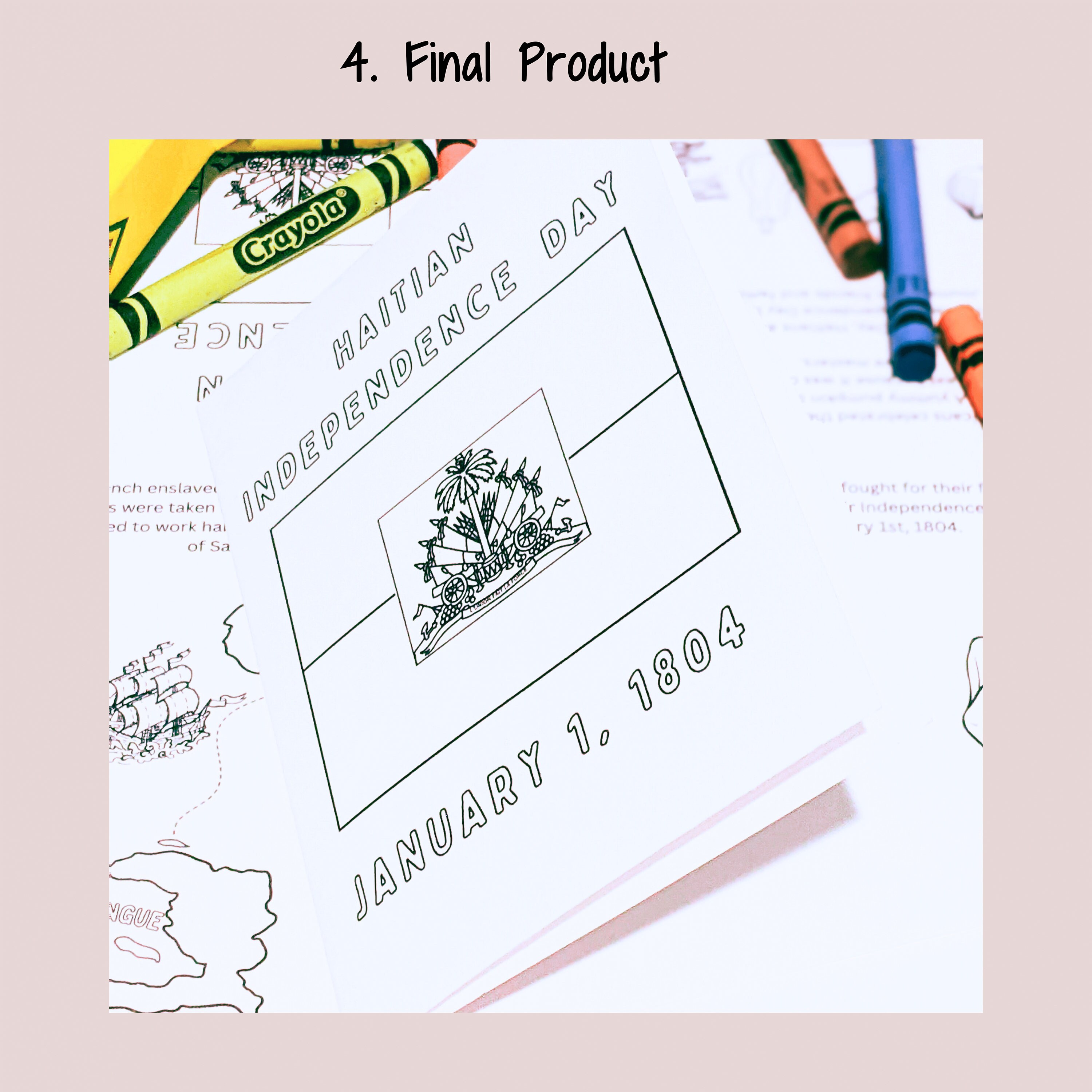 Haitian Independence Day, Print & Fold Coloring Booklet, Printable ...