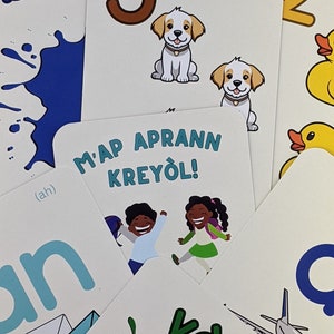 Haitian Creole Flashcards | Physical Flashcards | 3-in-1 Alphabet ...