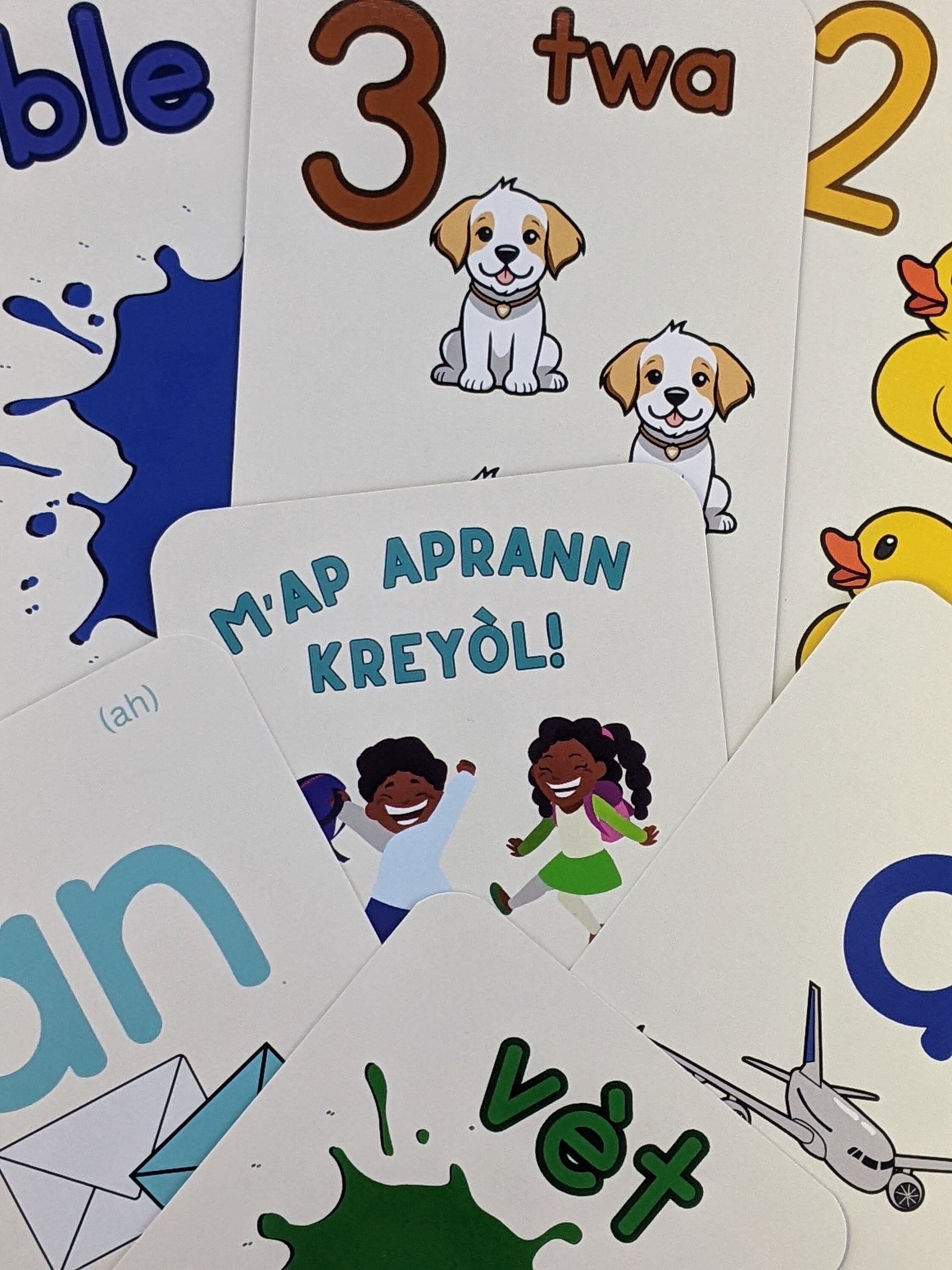 Haitian Creole Flashcards | Physical Flashcards | 3-in-1 Alphabet ...