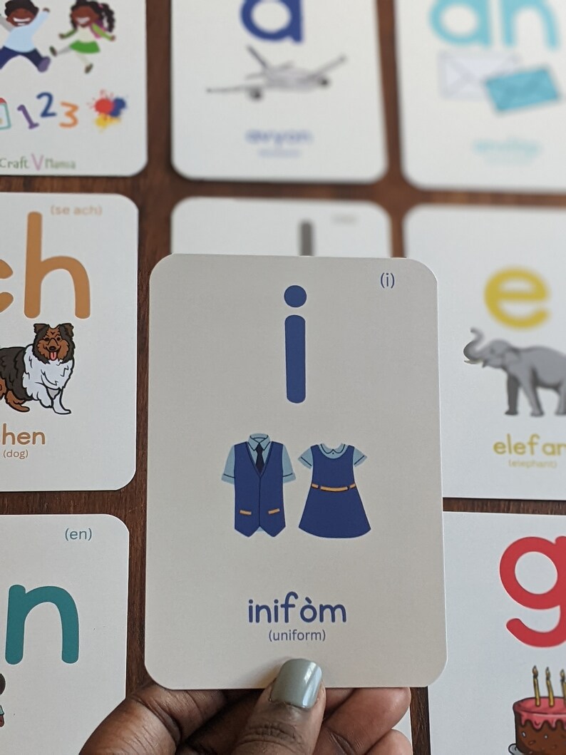 Haitian Creole Flashcards | Physical Flashcards | 3-in-1 Alphabet ...